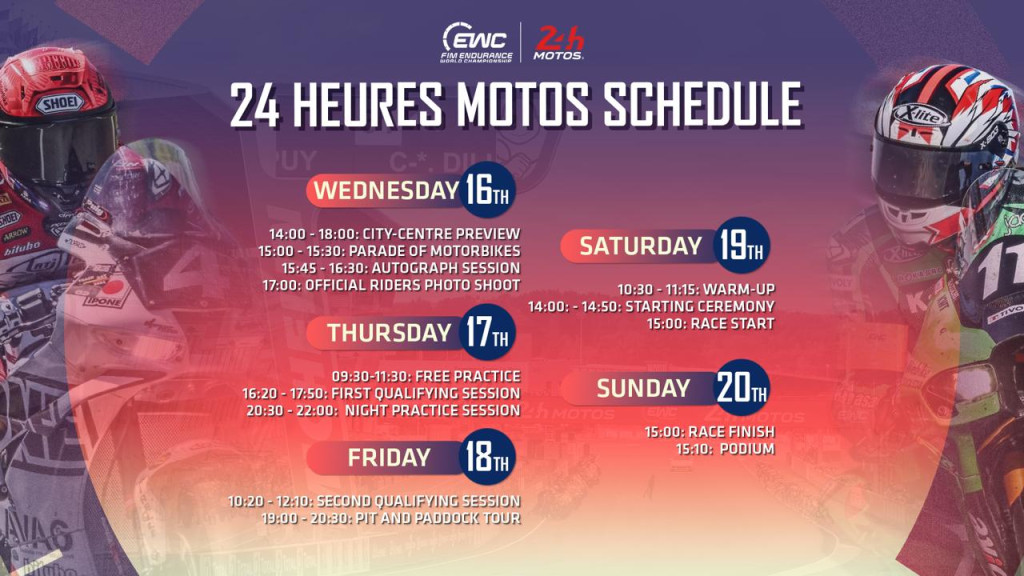 Le calendrier 2025 du FIM EWC est révélé | FIM Endurance World Championship